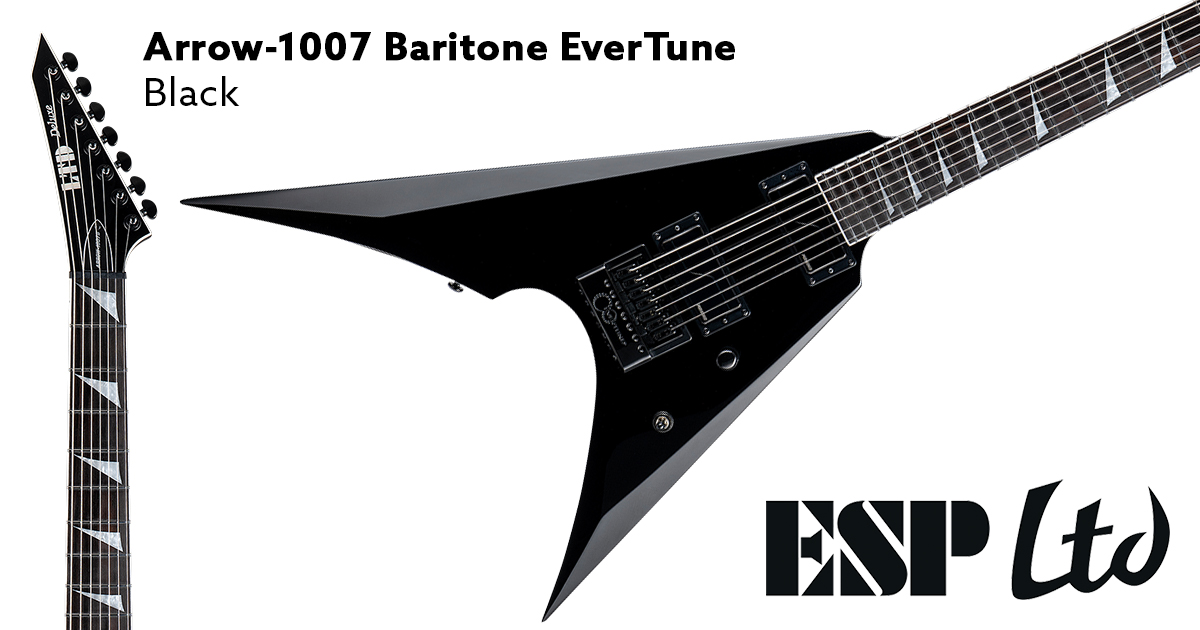 ESP LTD Arrow-1007 Baritone EverTune • Black