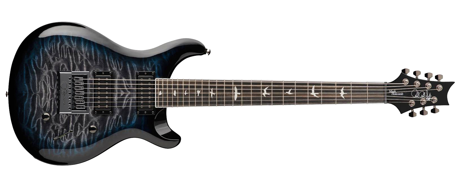 PRS SE Mark Holcomb SVN (2023 Edition) • Holcomb Blue Burst • EverTune ...